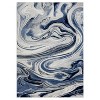 Luxe Weavers Modern Abstract Marble Swirl Blue 5x7 Area Rug : Target
