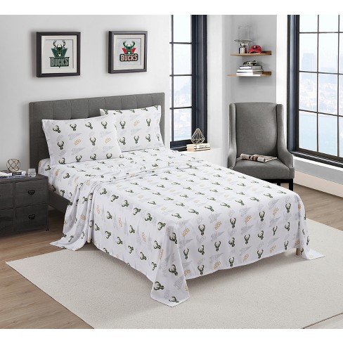 Sweet Home Collection Nba Milwaukee Bucks Sheet Set Twin : Target