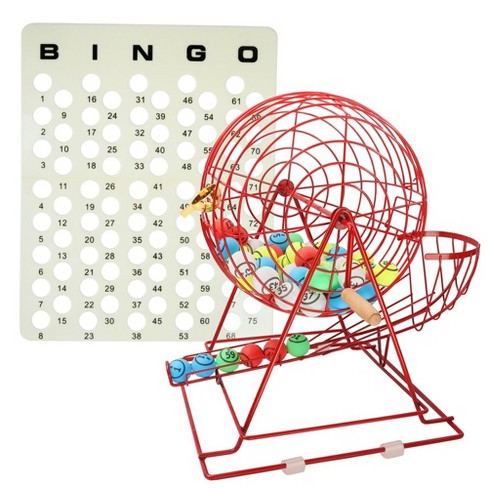 Gse Pro Jumbo Bingo Game Set With Jumbo Bingo Cage, 1.5" Ping Pong Size ...