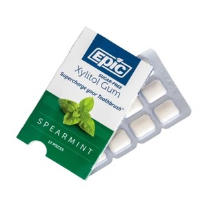 Epic Xylitol Gum Spearmint Sugar Free Chewing Gum for Fresh Breath and ...