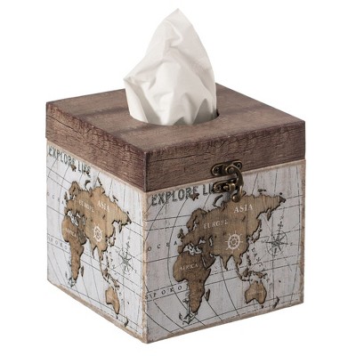 Vintiquewise Rectangular Velvet Modern Paper Facial Tissue Box Holder ...
