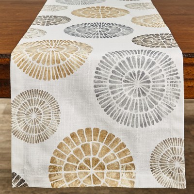 Saro Lifestyle Table Runner With Stripe Water Hyacinth Design, 14"x72 ...