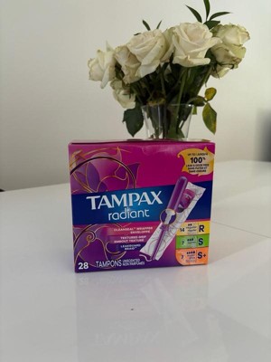 Tampax Radiant Super Plus Absorbency Tampons - 28ct : Target
