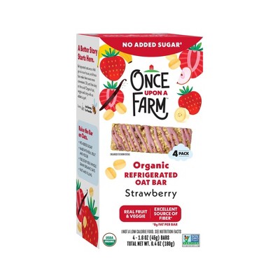 Once Upon A Farm Strawberry Organic Refrigerated Oat Bar - 6.4oz/4ct ...