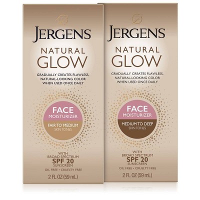 Jergens Natural Glow Face Moisturizer Fair To Medium Tone, Self Tanner ...