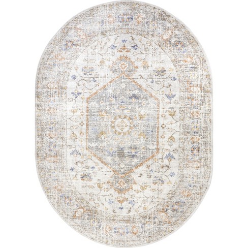 Nuloom Jacquie Medallion Oval 7x9 Indoor Area Rug For Living Room ...