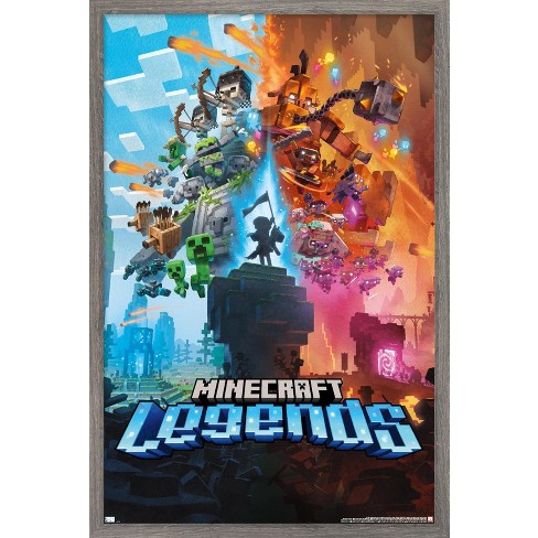 Trends International Minecraft: Legends - Key Art Framed Wall Poster ...
