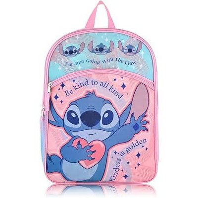 Disney Girls Princess Stitch School Backpacks For Kids, Pink Stitch ...