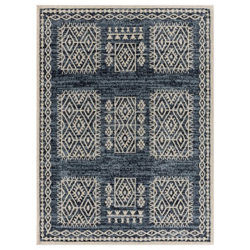 Luxe Weavers Bohemian Geometric Navy 8x10 Area Rug : Target
