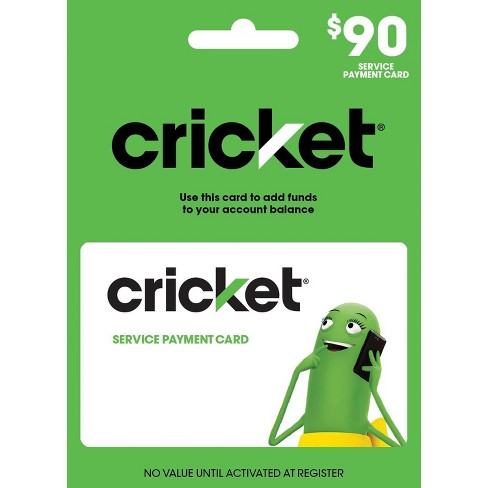 Cricket Wireless Prepaid $90 Refill Card (email Delivery) : Target