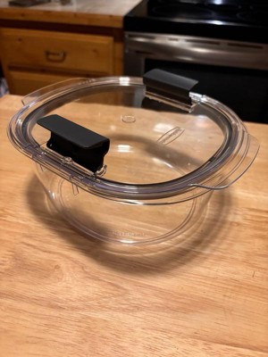 Rubbermaid 7c Brilliance Round Food Storage Container: Clear Plastic ...
