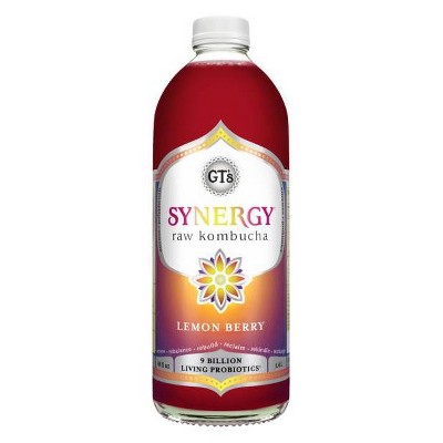 Gt's Synergy Lemon Berry Raw Kombucha - 48 Fl Oz : Target