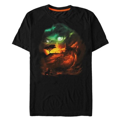 Men's Lion King Mufasa Abstract Scene T-shirt - Black - Small : Target