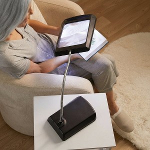 The Lakeside Collection 3X Magnification LED Reading Floor Lamp 34 ...