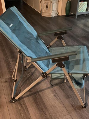 3 Position Tension Recliner Outdoor Portable Camp Chair Green - Embark ...