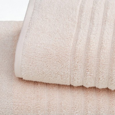 6pc Cotton Diamond Textured Assorted Bath Towel Set Blush - Isla Jade ...