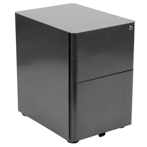 Flash Furniture Modern 3-drawer Mobile Locking Filing Cabinet With Anti ...