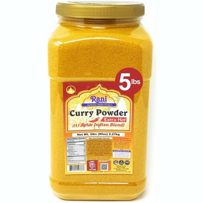 Organic Curry Powder Hot, Indian 9-spice Blend - 16oz (1lb) - Rani ...