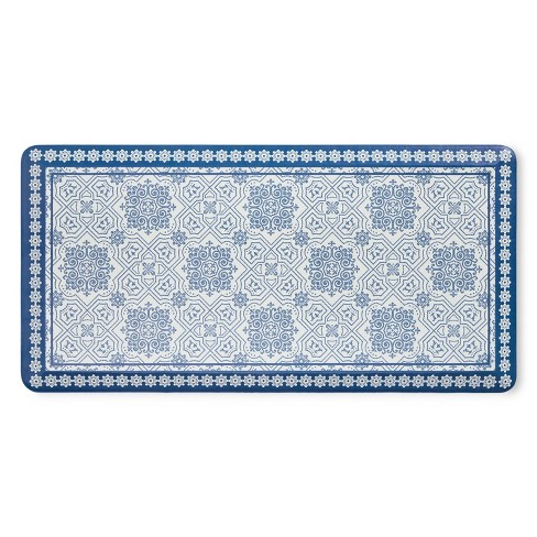 Martha Stewart Comfort Anti Fatigue Strie Medallion Kitchen Mat Navy ...