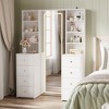 FUFU&GAGA LED Full Mirror Makeup Vanity Table, Large Dressing Cabinet ...