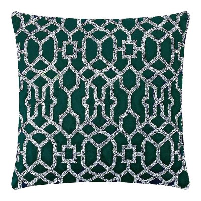 20"x20" Oversize Lattice Square Throw Pillow Emerald - Sparkles Home ...