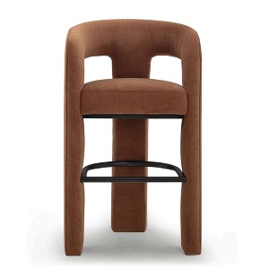 TOV Furniture Malone Performance Chenille Stool Rust Bar Height : Target