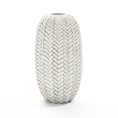 Textured Ceramic Vase White - Threshold™ : Target