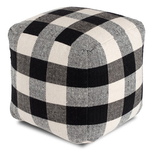 Chinese Checkers Pouf Black/white - Anji Mountain : Target