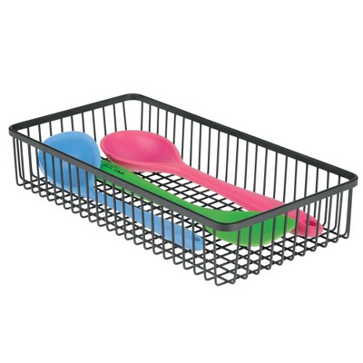 Mdesign Metal Kitchen Cabinet Drawer Organizer Tray : Target
