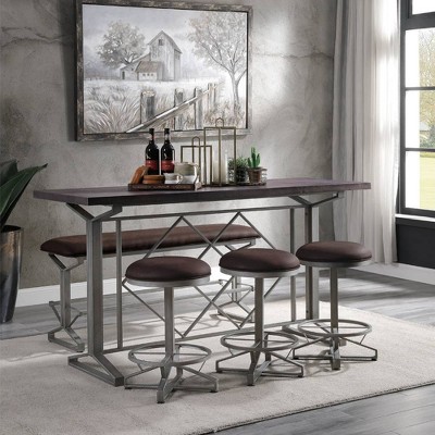 54" Altus Accent Table Gold Finish - Acme Furniture : Target