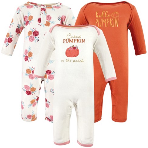 Hudson Baby Infant Girls Cotton Coveralls, Cutest Pumpkin : Target