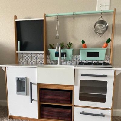 Kidkraft Farmhouse Play Kitchen With 18pc Accessory Play Set : Target
