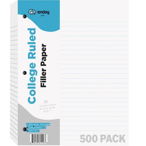 Enday Ruled Filler Paper, 100 Ct : Target