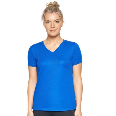 Expert Brand Usa-made Women's Oxymesh™ V Neck Athletic T-shirt Royal ...