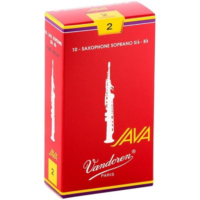 Vandoren Java Red Soprano Saxophone Reeds Strength 2, Box Of 10 : Target