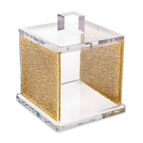 Waterdale Collection - Square Canisters Gold Glitter 4" : Target