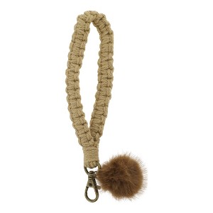 Unique Bargains Key Pendant Key Ring Band Brown 1 Pc : Target