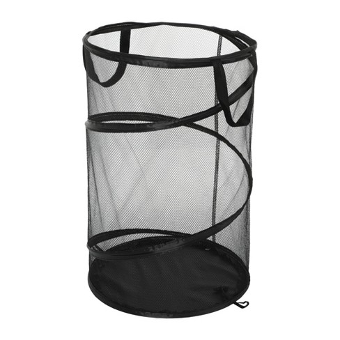 Unique Bargains Folding Laundry Basket Black 1 Pc : Target