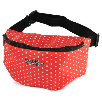 Disney Bag, Fanny Pack, Minnie Mouse Script And Polka Dots Red White ...