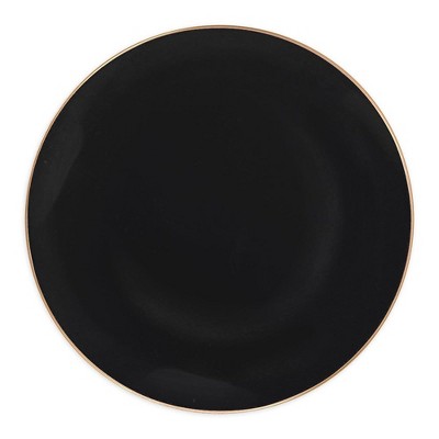 Smarty Had A Party 10.25" Black With Gold Rim Organic Round Disposable ...