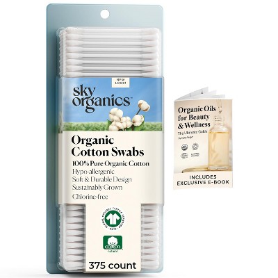 Sky Organics Cotton Swabs, 375 Ct : Target