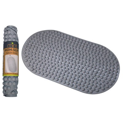 15"x27" Non Skid Oval Bubble Bath Mat Gray - J&v Textiles : Target