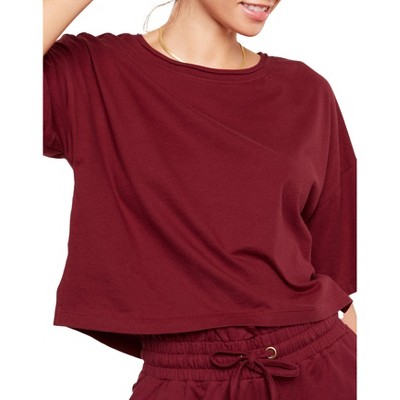 Adore Me Women's Peyton Short Sleeve Lounge Xl / Rhubarb Red. : Target