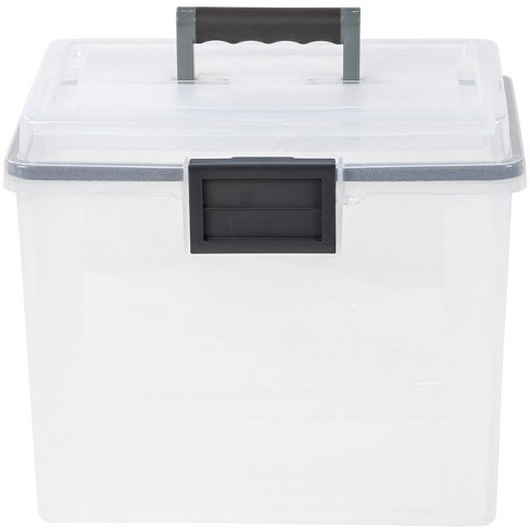 Iris Usa 19 Qt. Weatherpro Plastic Office Storage Portable Letter Size ...