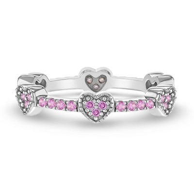 Baby Girls' Band Of Hearts Sterling Silver Ring - 2 - In Season Jewelry ...