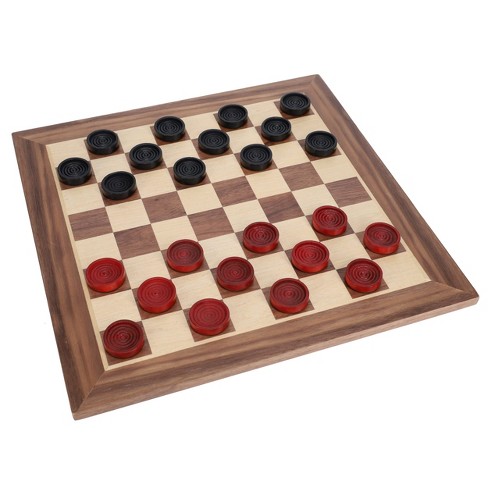 We Games Old School Red And Black Wooden Checkers Set -12 In. : Target
