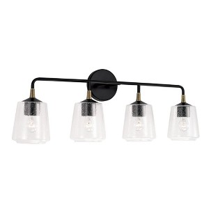 Capital Lighting Amara 4 - Light Vanity in Matte Black/Brass : Target