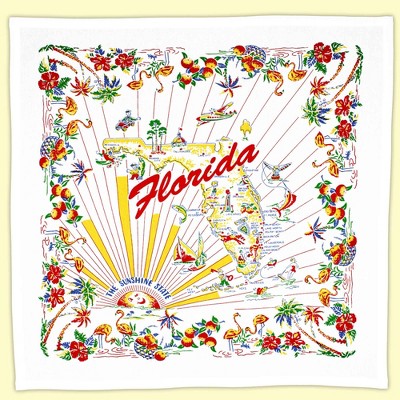 Decorative Towel State Of Florida Souvenir 100% Cotton Retro Design ...