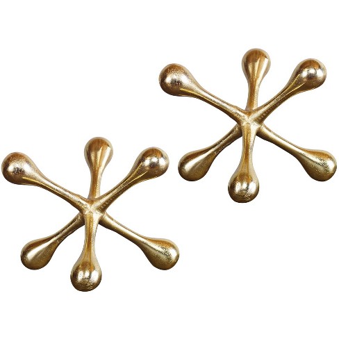 Uttermost Harlan 7" Wide Brass Decorative Objects Set Of 2 : Target