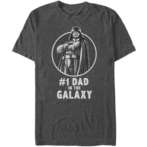 Men's Star Wars Darth Vader Best Dad T-shirt - Charcoal Heather - Large ...